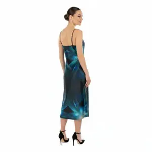 LUNAVERSOUL Energy Muse Silk-satin Blend Midi Slip Dress