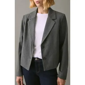 Mango Short Blazer - Grey