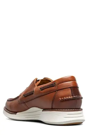 Florsheim Moc Toe Lace-up Boat Shoe - Cognac Multi