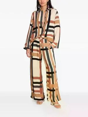 AMIR SLAMA Geometric-pattern Trousers