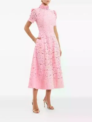Rebecca Vallance Kitsu High-neck Midi Dress - Pink