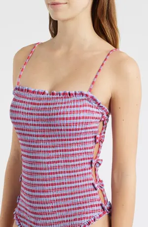 DAMSON MADDER Betty Plaid One-piece Swimsuit
