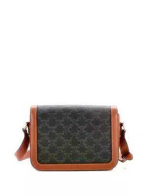 Celine Triomphe Coated Canvas Medium Shoulder Bag