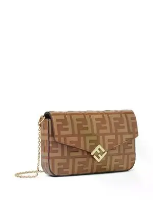 Fendi Ff Diamonds Two-tone Wallet