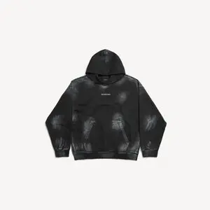 Balenciaga Medium Fit Hoodie - Black