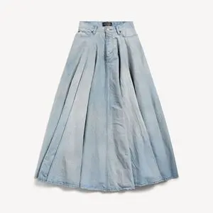 Balenciaga Godet Maxi Skirt - Blue