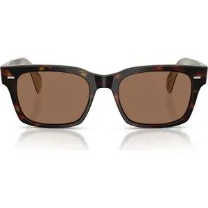 Oliver Spencer Ryce 54mm Square Sunglasses - Horn/brown