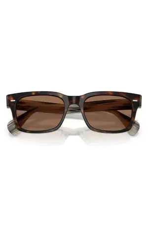 Oliver Spencer Ryce 54mm Square Sunglasses - Horn/brown