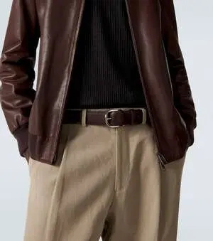 Brioni Leather Belt - Brown
