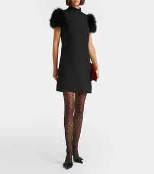 Wolford Daisy Floral Sheer Tights - Black