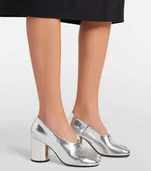 MAISON MARGIELA Tabi 80 Metallic Leather Pumps