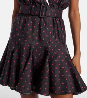 RODARTE Printed Silk Twill Minidress