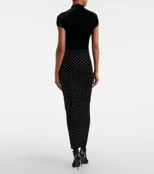 Alaïa Velvet And Jersey Cocktail Dress