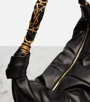 Saint Laurent Amalia Cassandre Leather Shoulder Bag