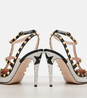 Valentino Garavani Rockstud Embellished Leather Pumps