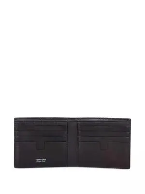 TOM FORD Crocodile-effect Bifold Wallet - Black