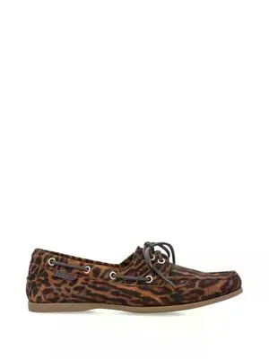 TOM FORD Leopard-print Boat Shoes