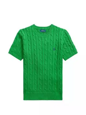 Polo Ralph Lauren Cable-knit Short-sleeved Sweater - Green