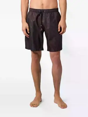 BILLIONAIRE Monogram-pattern Swim Shorts