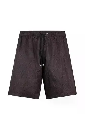 BILLIONAIRE Monogram-pattern Swim Shorts - Black