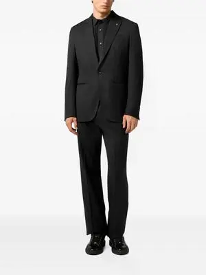 BILLIONAIRE Single-breasted Wool Blazer - Black