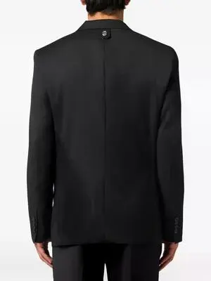 BILLIONAIRE Single-breasted Wool Blazer - Black