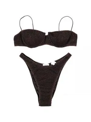 Oseree Lumière Balconette Bandeau Bikini - Brown