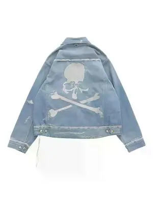 MASTERMIND WORLD Skull-print Denim Trucker Jacket