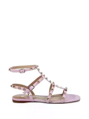Valentino Garavani Rockstud-embellished Flat Sandals - Pink