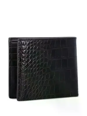 TOM FORD Crocodile-effect Bifold Wallet