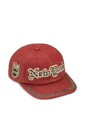 Supreme Leather Six-panel Cap - Red