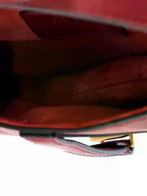 Dior Saddle Handbag Leather Mini Shoulder Bag - Red