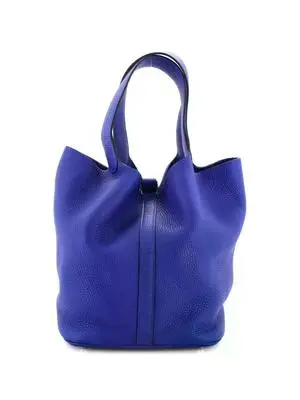Hermès Picotin Lock Clemence Gm Bucket Bag - Blue