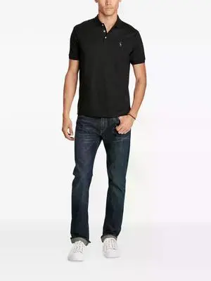Polo Ralph Lauren Button Short-sleeve Polo Shirt - Black