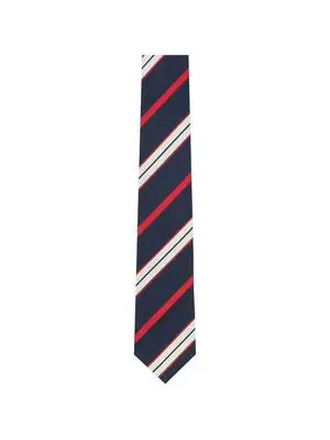 Thom Browne Striped Neck Tie - Blue