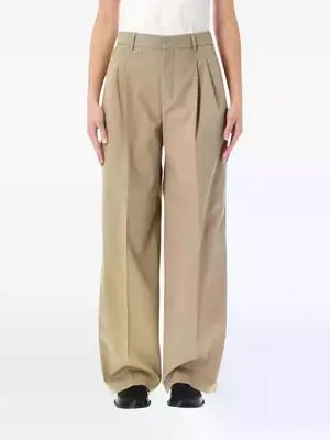 AMI Paris Pleated Wide Leg Trousers