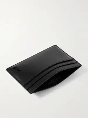 Saint Laurent Tiny Cassandre Logo-appliquéd Leather Cardholder