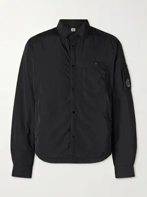 C.P. COMPANY Logo-appliquéd Padded Overshirt - Black