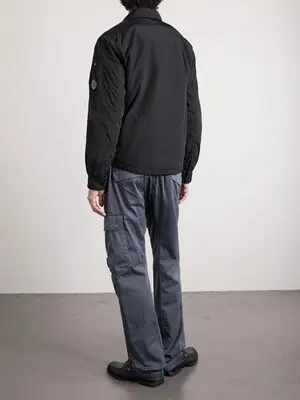 C.P. COMPANY Logo-appliquéd Padded Overshirt - Black