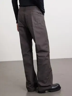 Rick Owens Geth Straight-leg Organic Cotton-blend Canvas Trousers - Brown