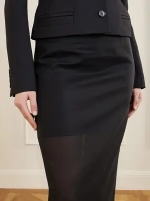 Maria Mcmanus Organic Cotton-organza Midi Skirt