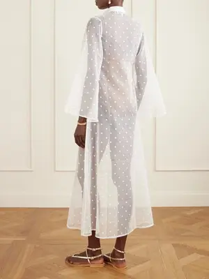 CRISTIANO MARCHELI Bianca Swiss-dot Organza Coverup