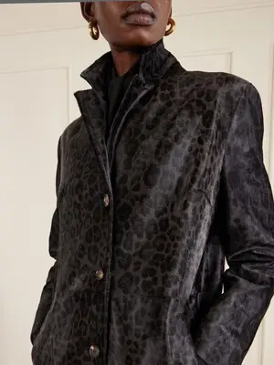 Veronica De Piante Gabriele Leopard-print Calf Hair Coat
