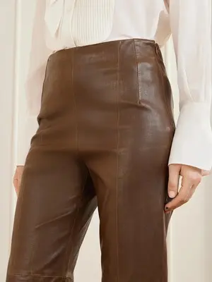 TWP Logan Paneled Leather Slim-leg Pants
