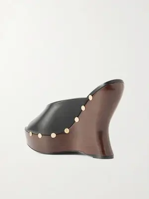 Magda Butrym Studded Leather Wedge Mules