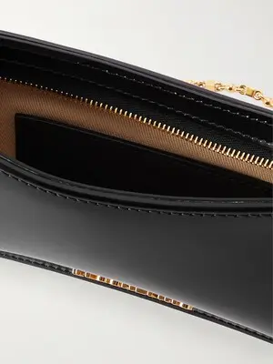 Jacquemus Le Petit Bisou Polished-leather Shoulder Bag - Black
