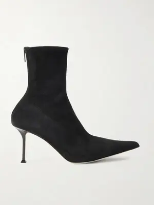 CHRISTEN Helix Stretch Suede Ankle Boots
