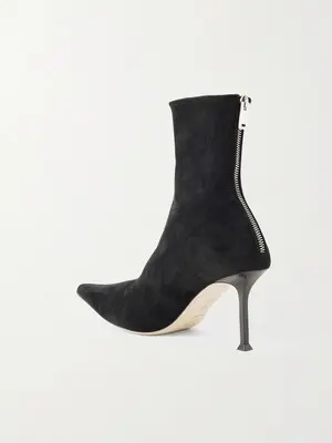 CHRISTEN Helix Stretch Suede Ankle Boots