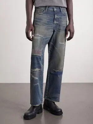 NEIGHBORHOOD Savage Distressed Wide-leg Jeans