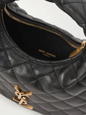 Saint Laurent Icarino Mini Matelassé Leather Shoulder Bag - Black